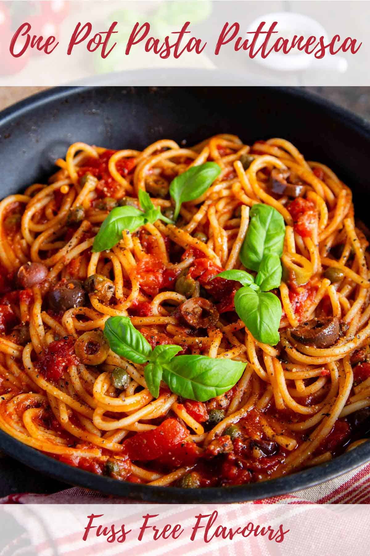 One Pot Pasta Puttanesca - Helen's Fuss Free Flavours