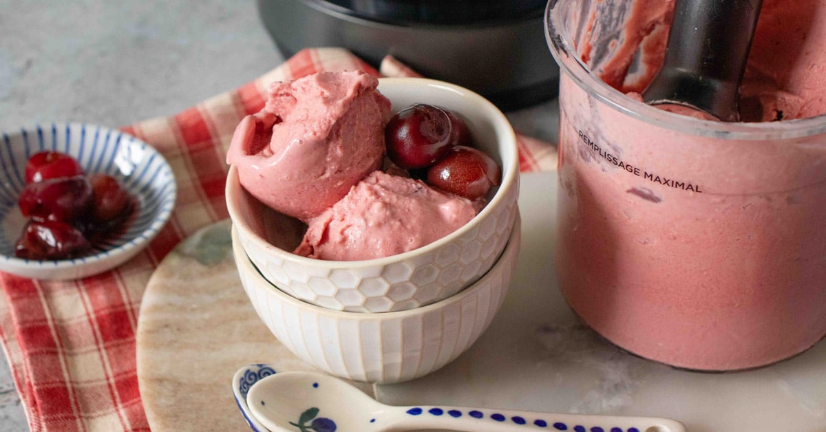 Cherry Frozen Yogurt (Ninja Creami) - Helen's Fuss Free Flavours