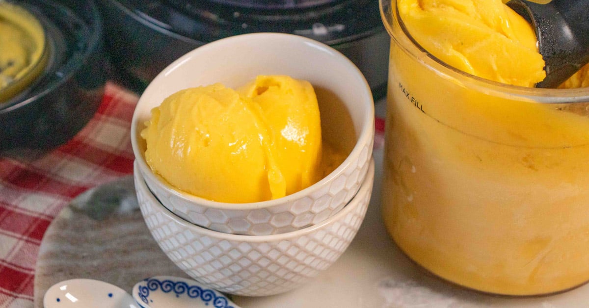 Ninja Creami Mango Sorbet - Helen's Fuss Free Flavours