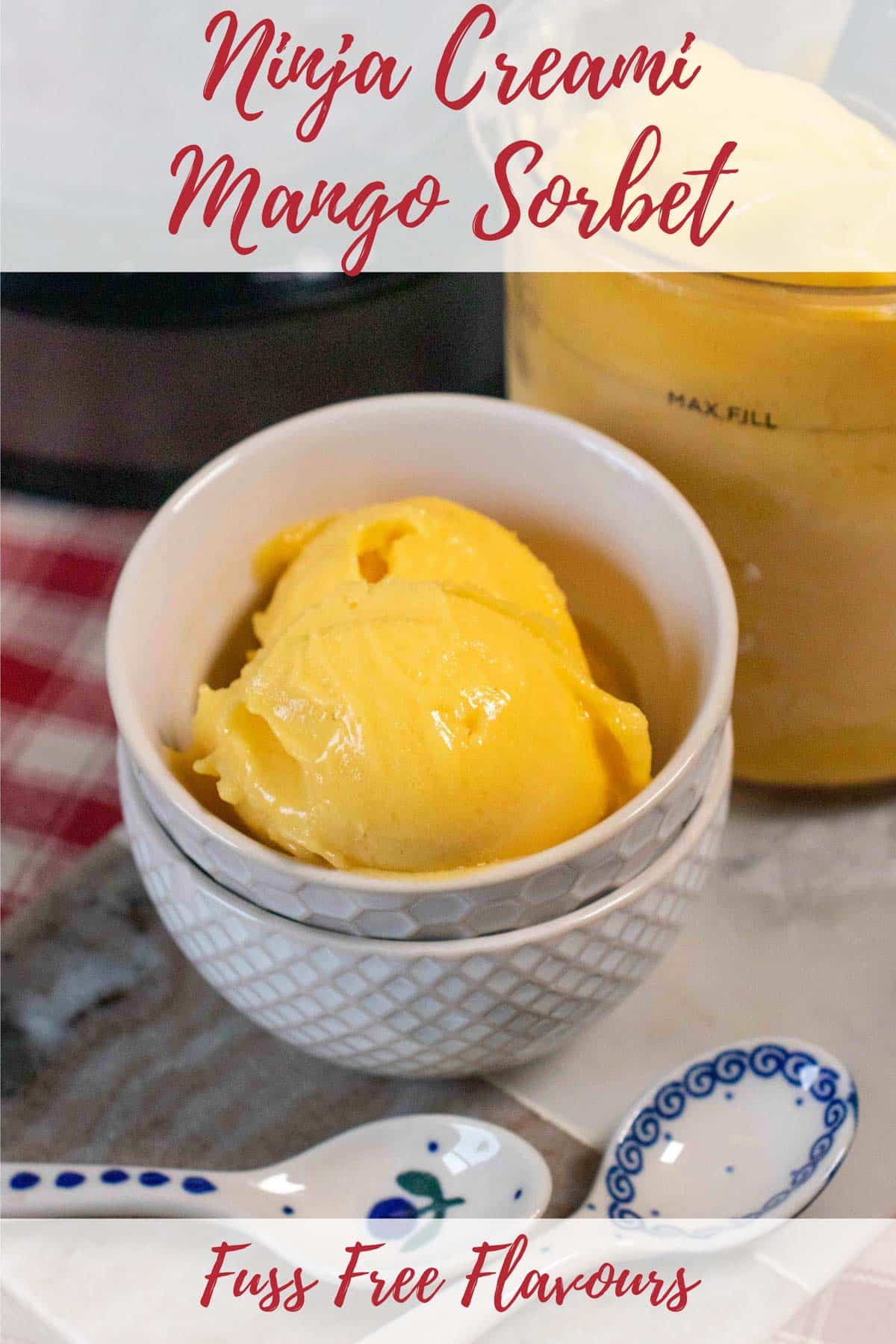 Ninja Creami Mango Sorbet - Helen's Fuss Free Flavours